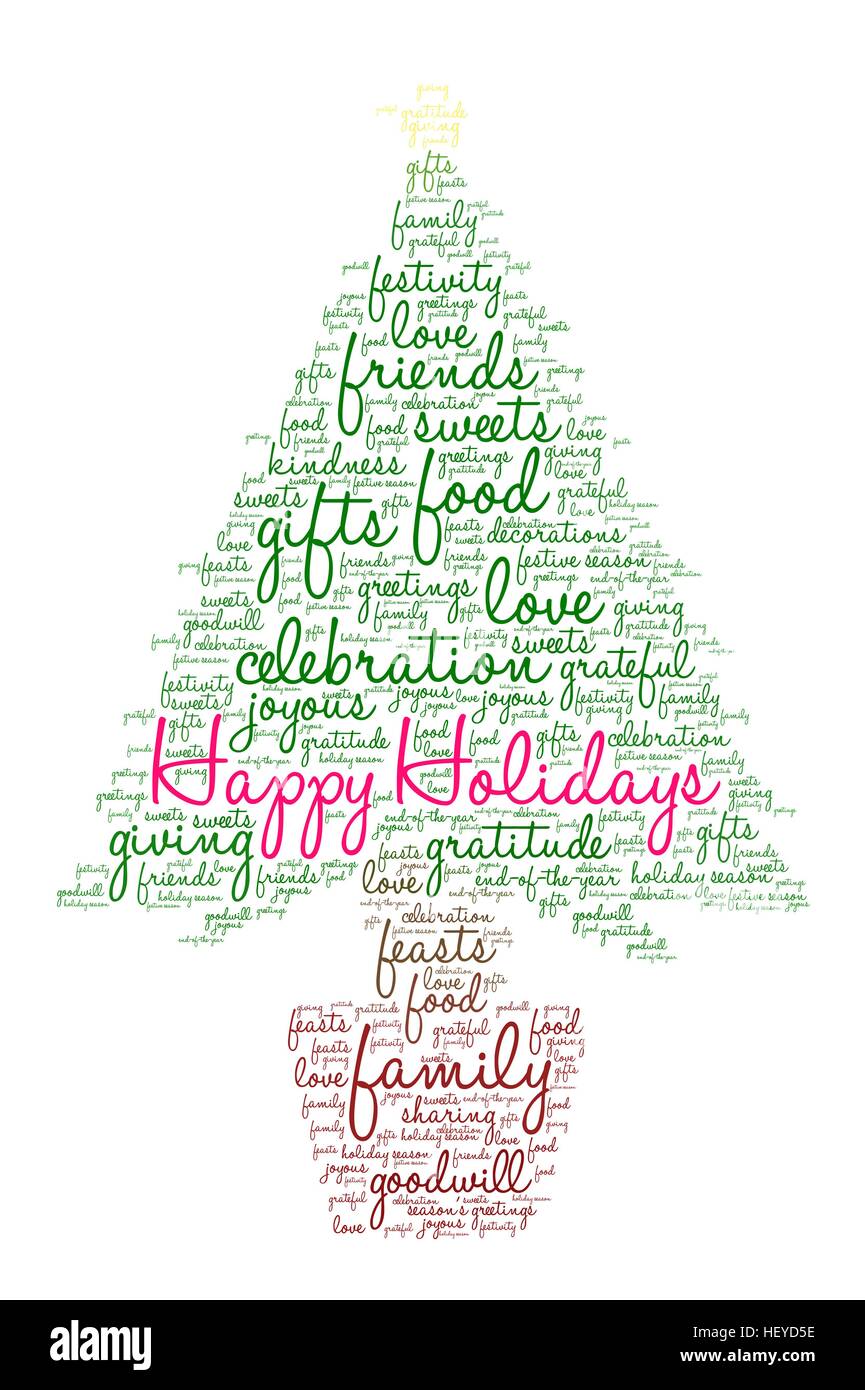 HappyHolidays word cloud on a white background Stock Vector Image & Art ...