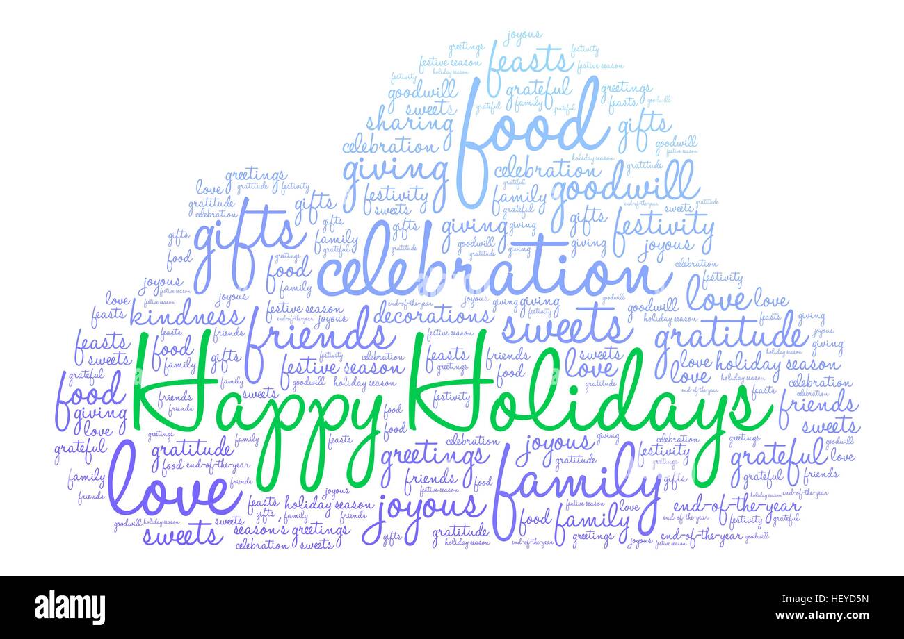 HappyHolidays word cloud on a white background Stock Vector Image & Art ...