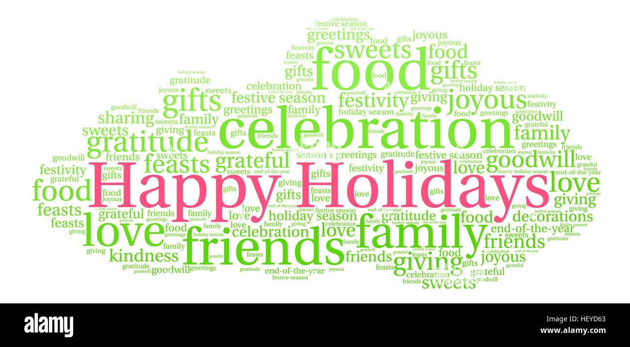 HappyHolidays word cloud on a white background Stock Vector Image & Art ...