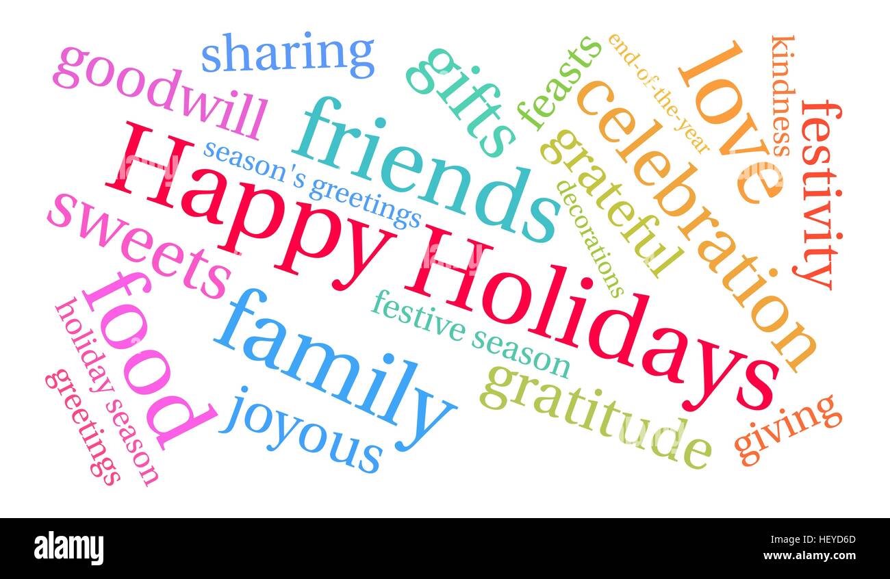 HappyHolidays word cloud on a white background Stock Vector Image & Art ...