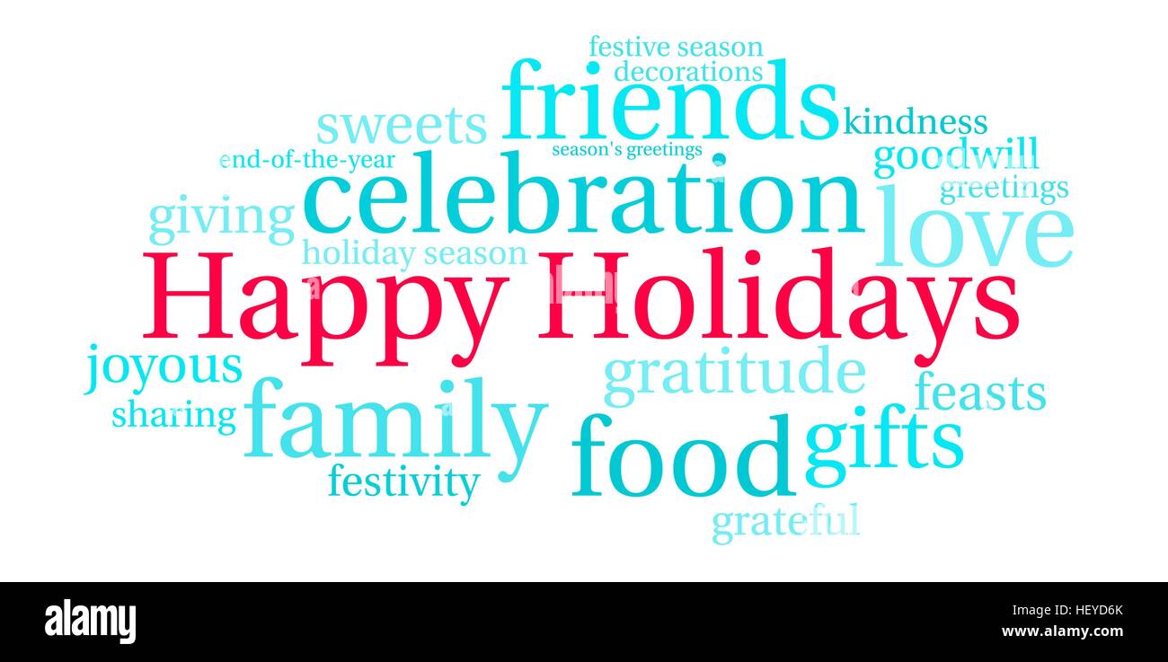 HappyHolidays word cloud on a white background Stock Vector Image & Art ...