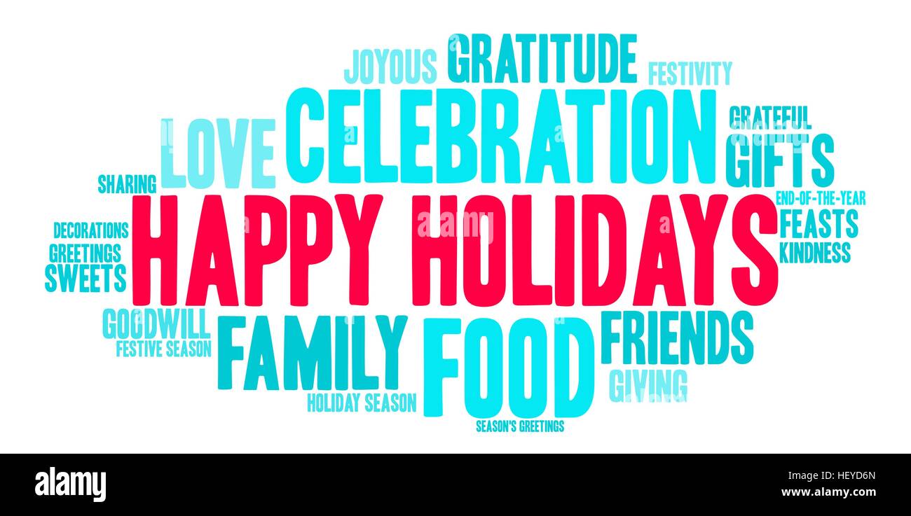 HappyHolidays word cloud on a white background Stock Vector Image & Art ...