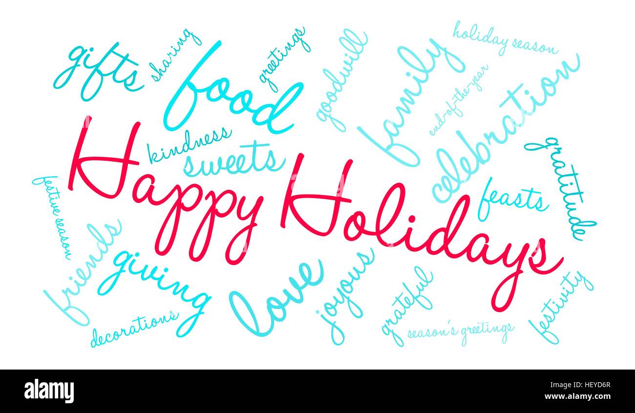 HappyHolidays word cloud on a white background Stock Vector Image & Art ...