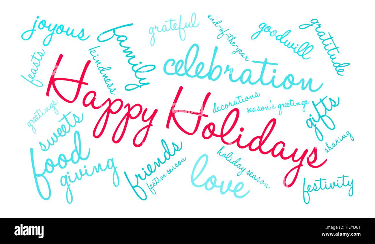 HappyHolidays word cloud on a white background Stock Vector Image & Art ...
