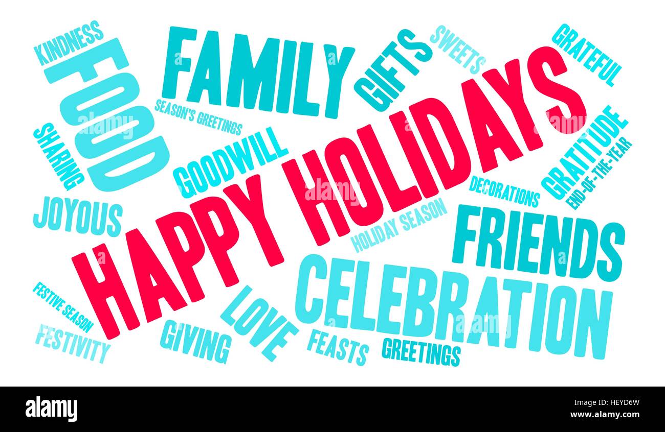 HappyHolidays word cloud on a white background Stock Vector Image & Art ...