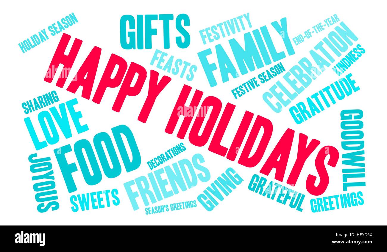 HappyHolidays word cloud on a white background Stock Vector Image & Art ...