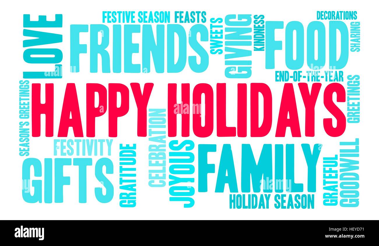 HappyHolidays word cloud on a white background Stock Vector Image & Art ...
