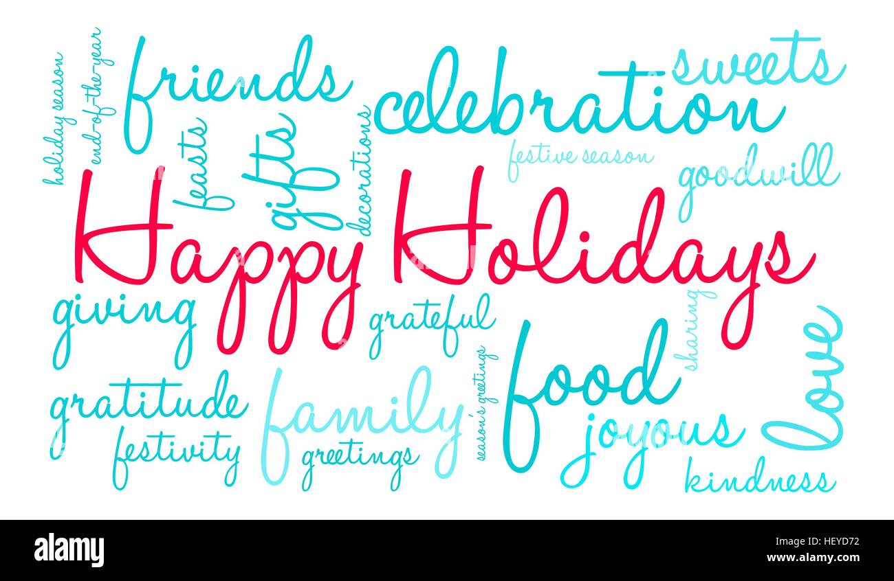 HappyHolidays word cloud on a white background Stock Vector Image & Art ...