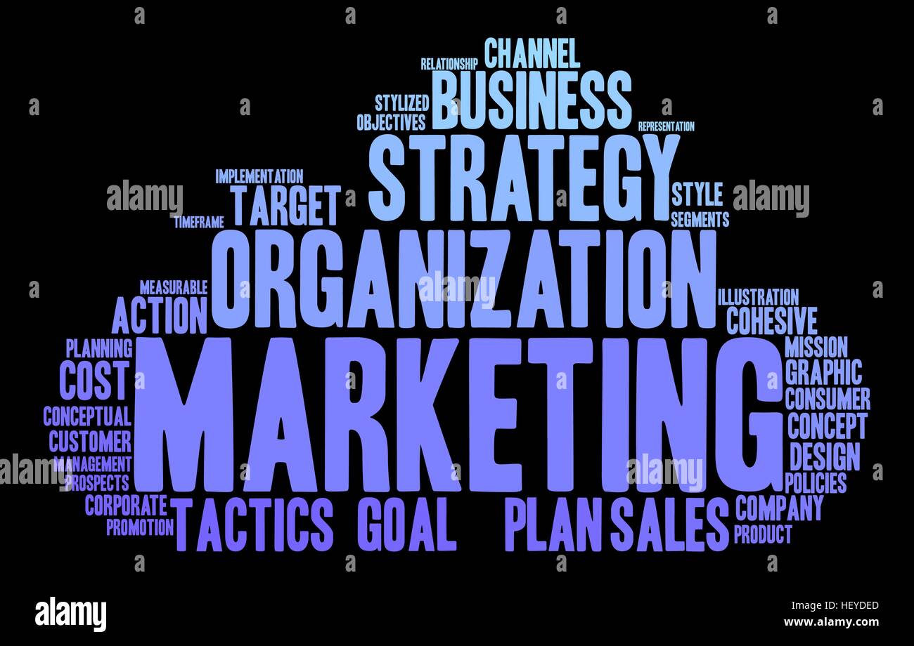 Marketing word cloud on a black background Stock Vector Image & Art - Alamy