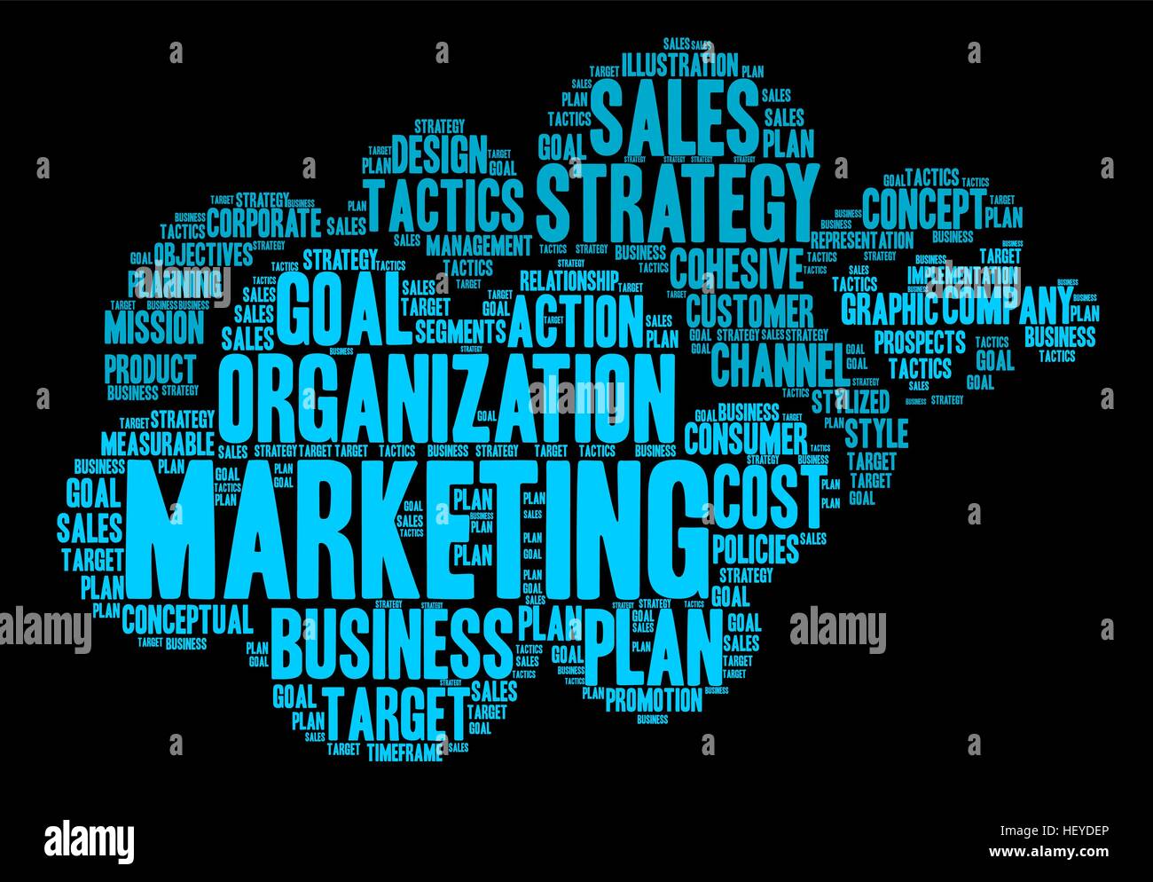 Marketing word cloud on a black background Stock Vector Image & Art - Alamy