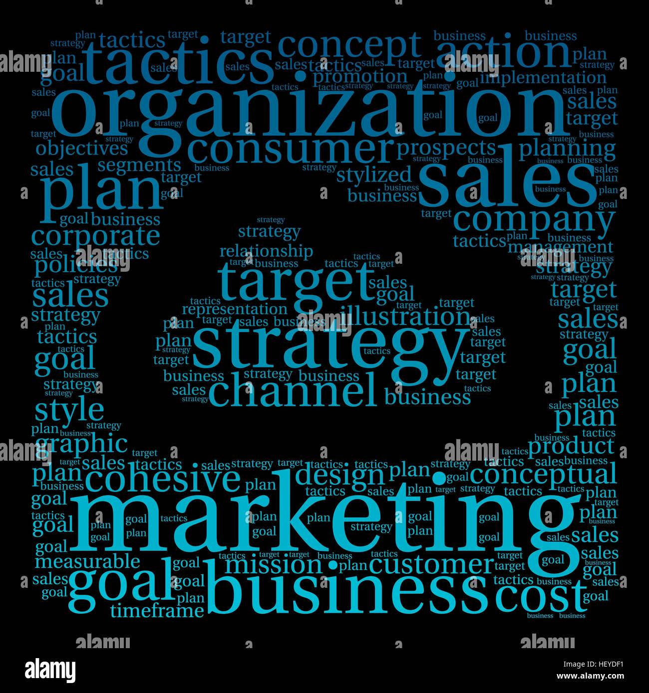 Marketing word cloud on a black background Stock Vector Image & Art - Alamy