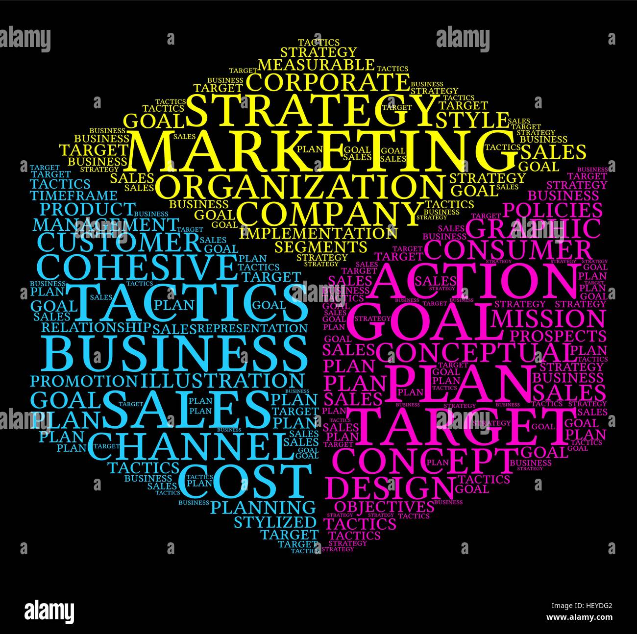 Marketing word cloud on a black background Stock Vector Image & Art - Alamy