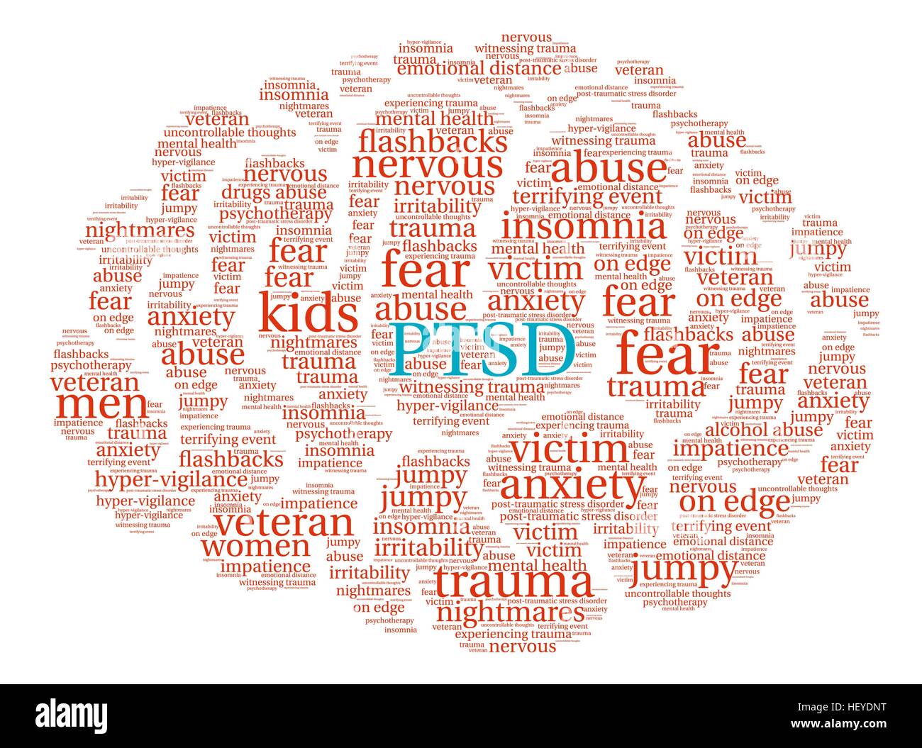 PTSD Brain Word Cloud on a white background Stock Vector Image & Art ...