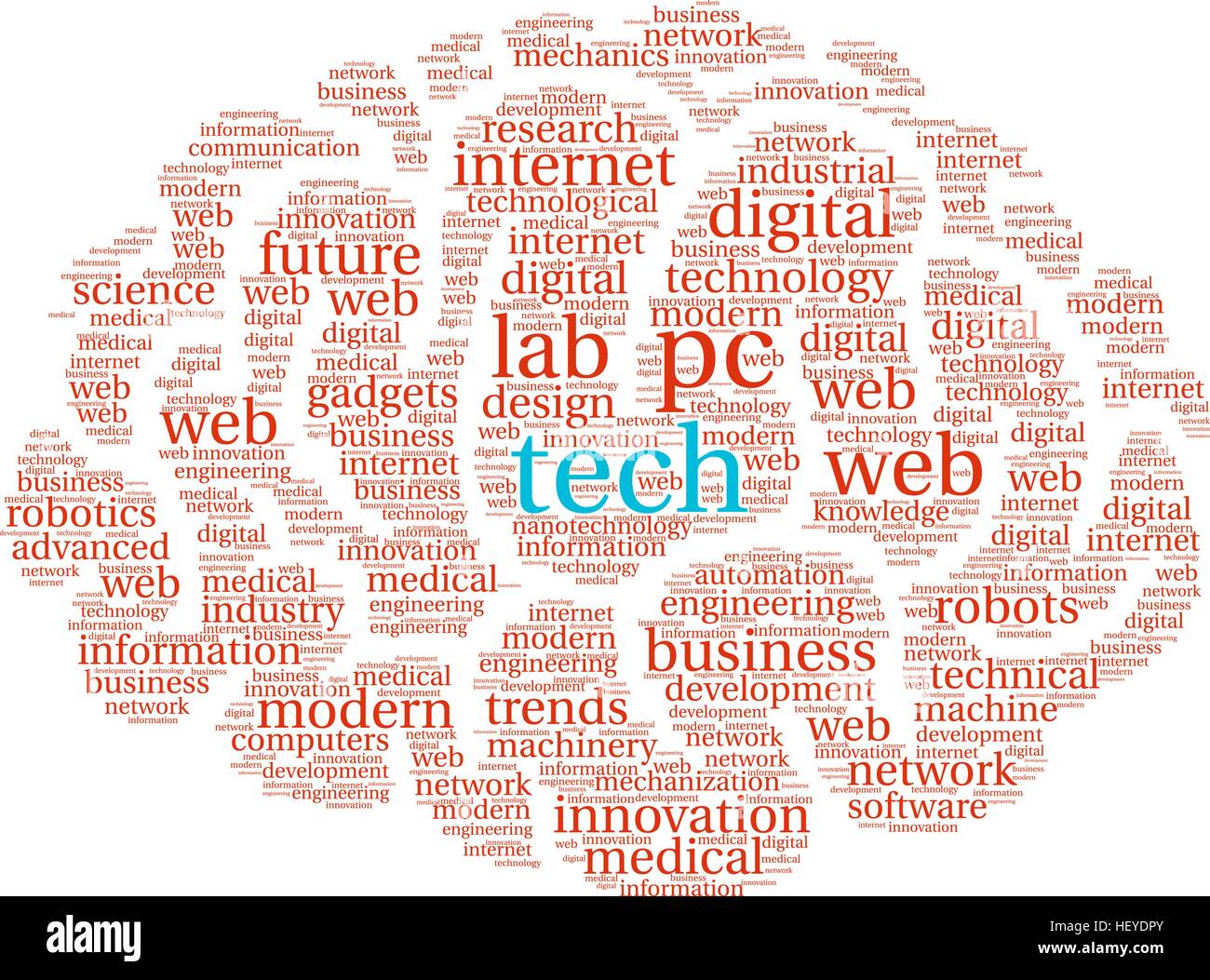 Tech Brain word cloud on a white background Stock Vector Image & Art ...