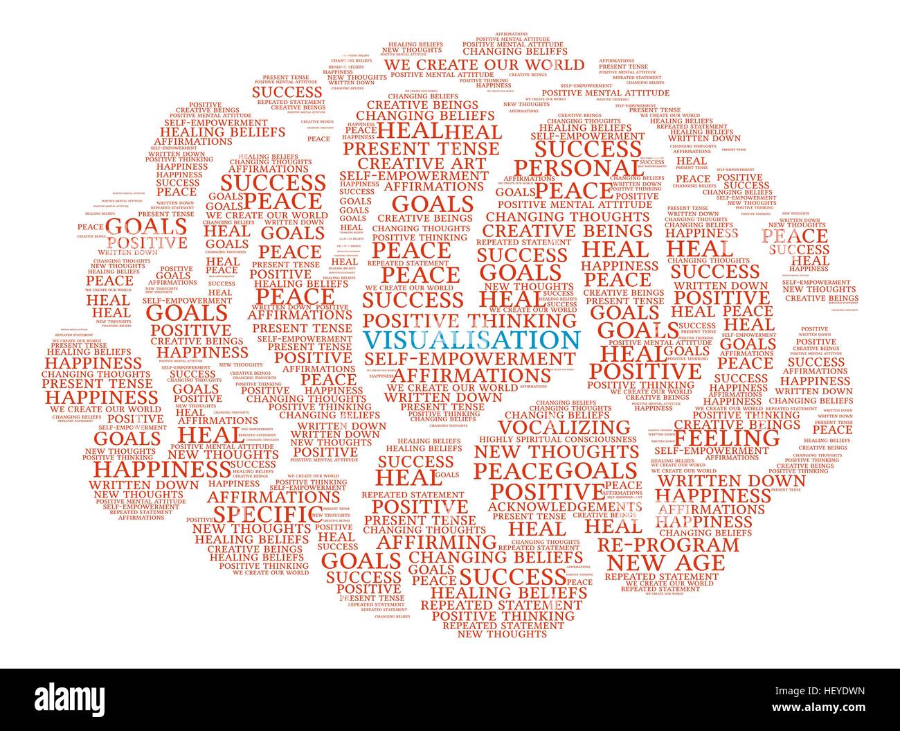 Visualisation Brain word cloud on a white background Stock Vector Image ...