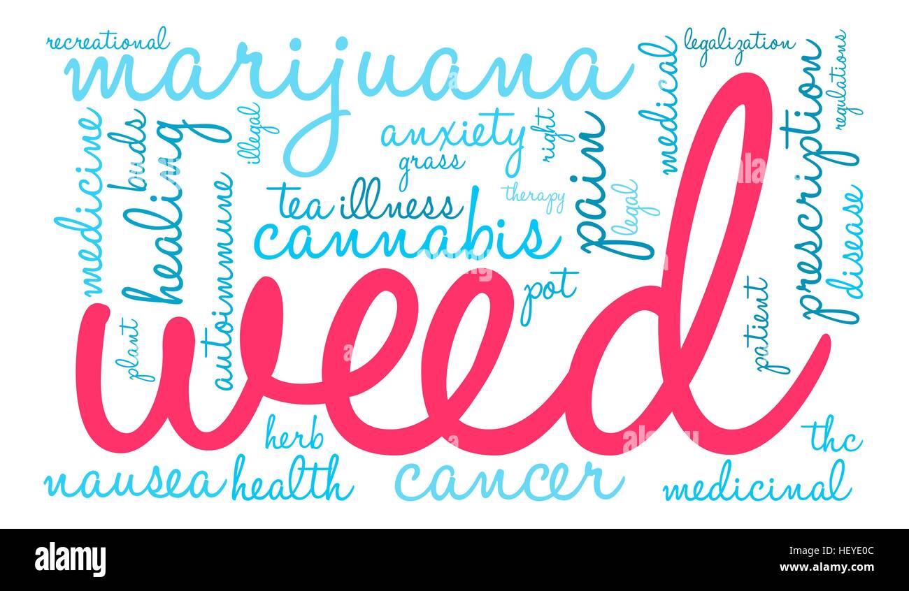 Weed word cloud on white Stock Vector Images - Alamy