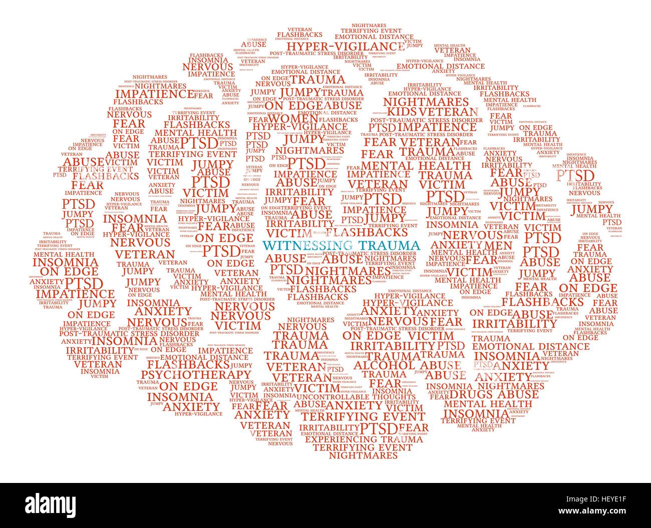 Witnessing Trauma Brain word cloud on a white background Stock Vector Image & Art - Alamy