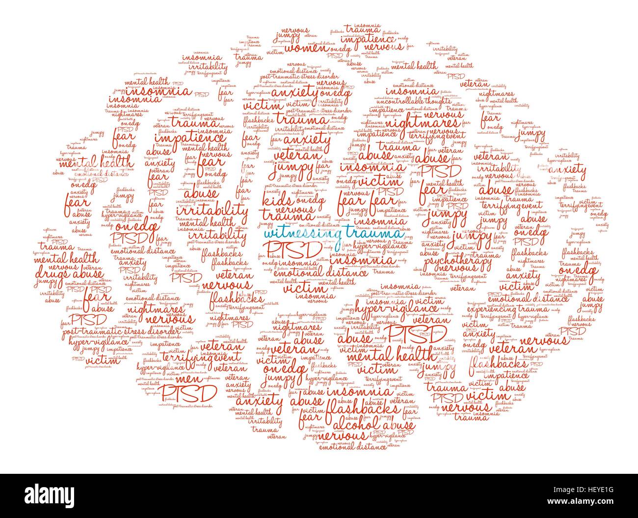 Witnessing Trauma Brain word cloud on a white background Stock Vector Image & Art - Alamy