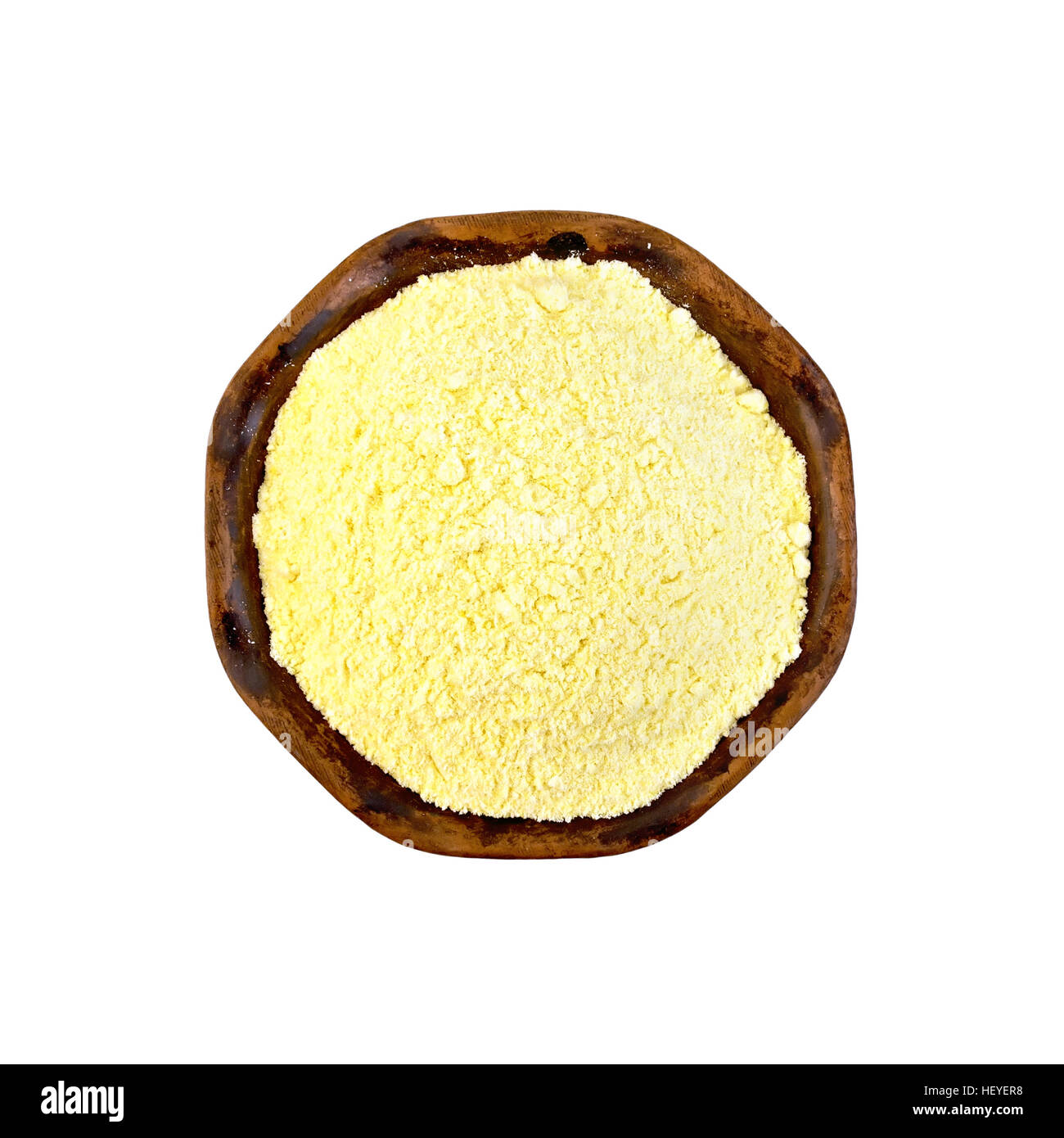 Flour corn in bowl top Stock Photo - Alamy