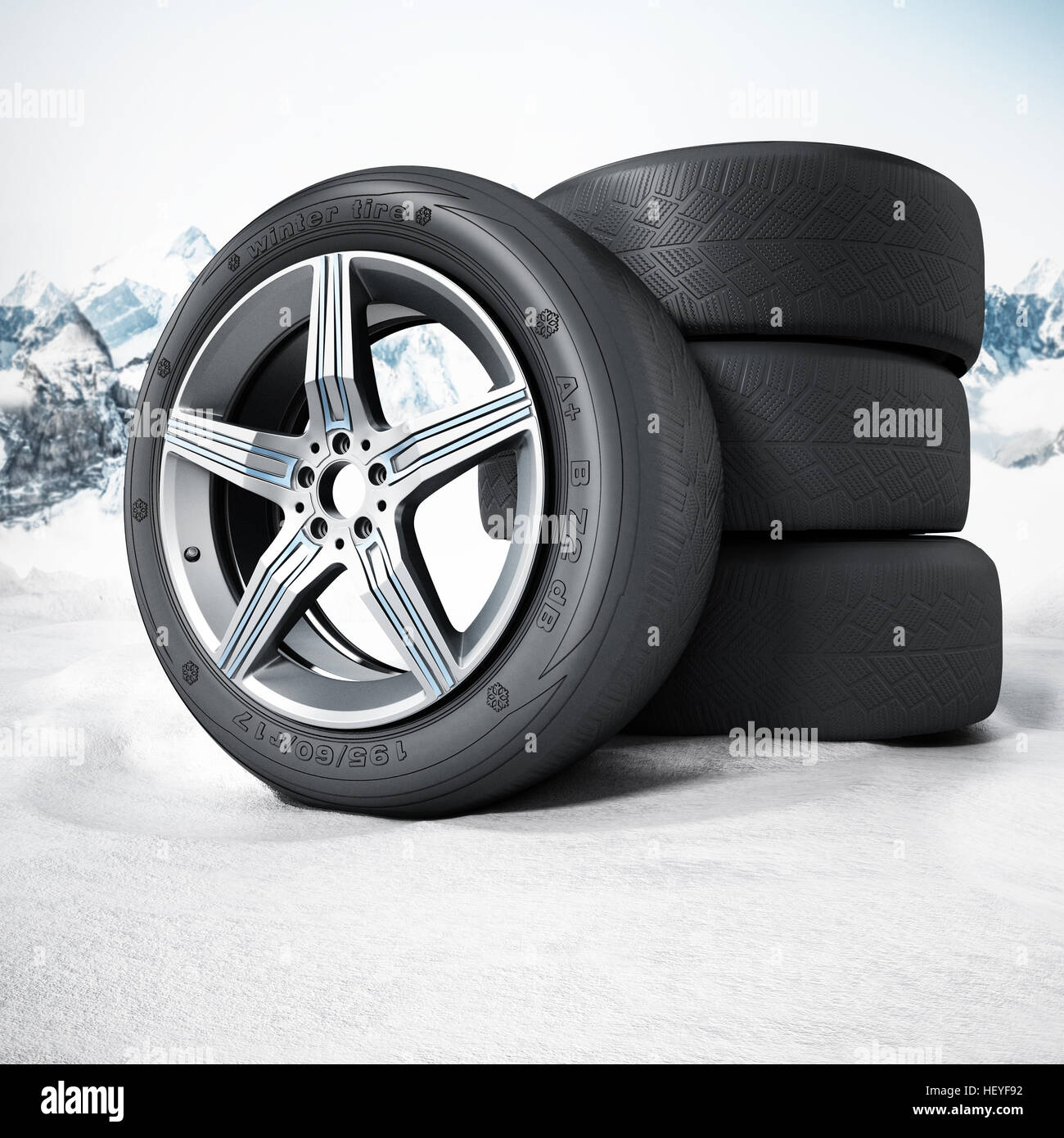 Winter tyres hi-res stock photography and images - Alamy