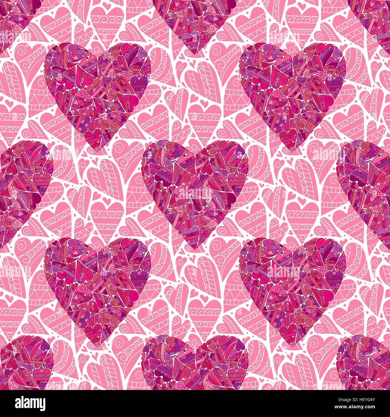 Seamless pink heart pattern Stock Vector Image & Art - Alamy