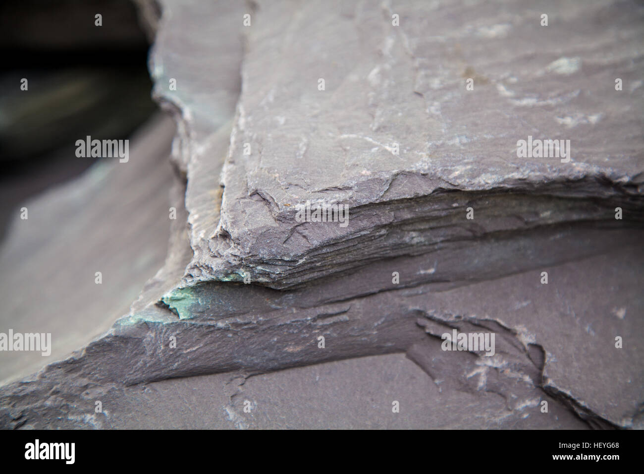 Close up of a piece of gray slate Stock Photo - Alamy