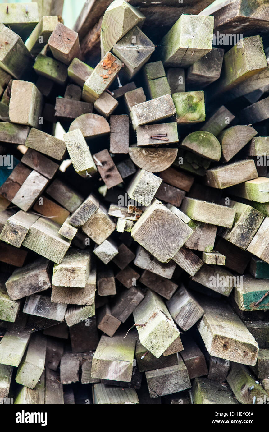 Stack of old, used wood in various shapes Stock Photo - Alamy