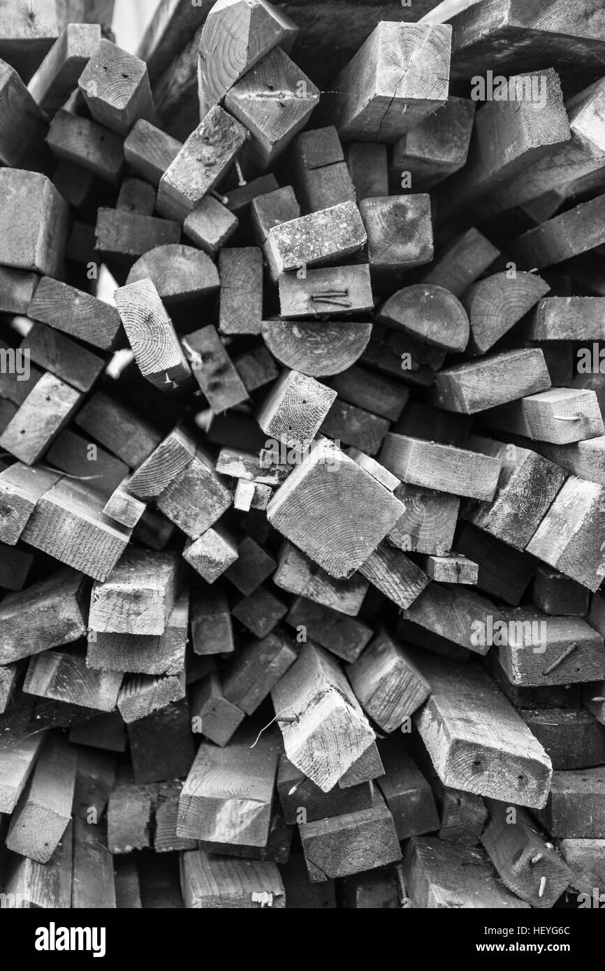 End profile of used timber in mono Stock Photo - Alamy