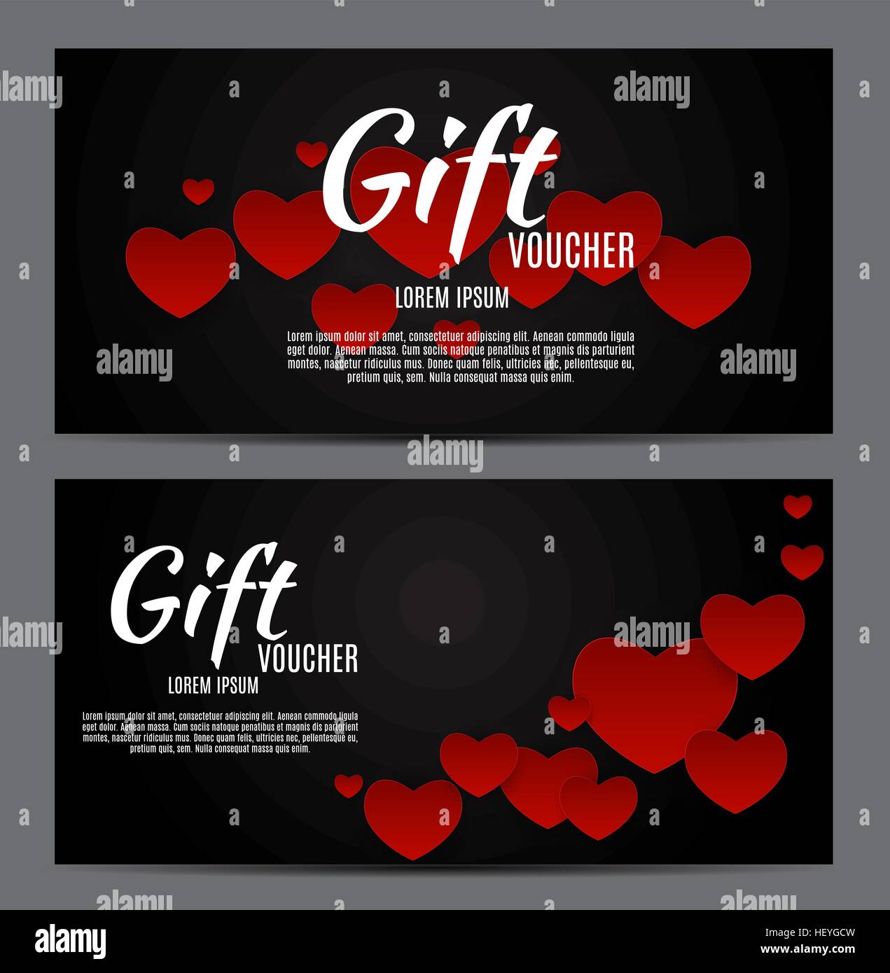 Valentine s Day Heart Symbol Gift Card. Love and Feelings Backgr Stock ...