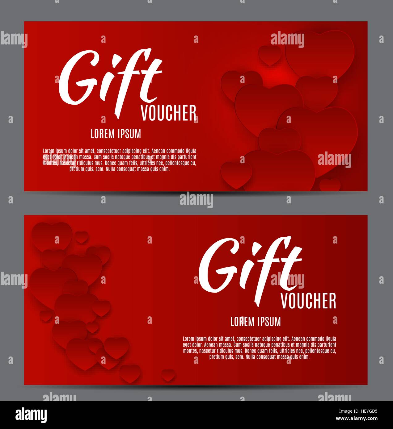 Valentine s Day Heart Symbol Gift Card. Love and Feelings Backgr Stock ...