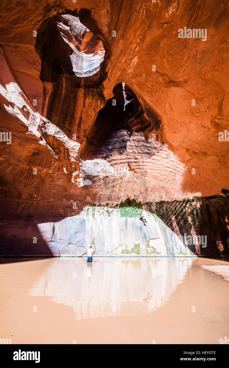 Water rappelling hi-res stock photography and images - Alamy