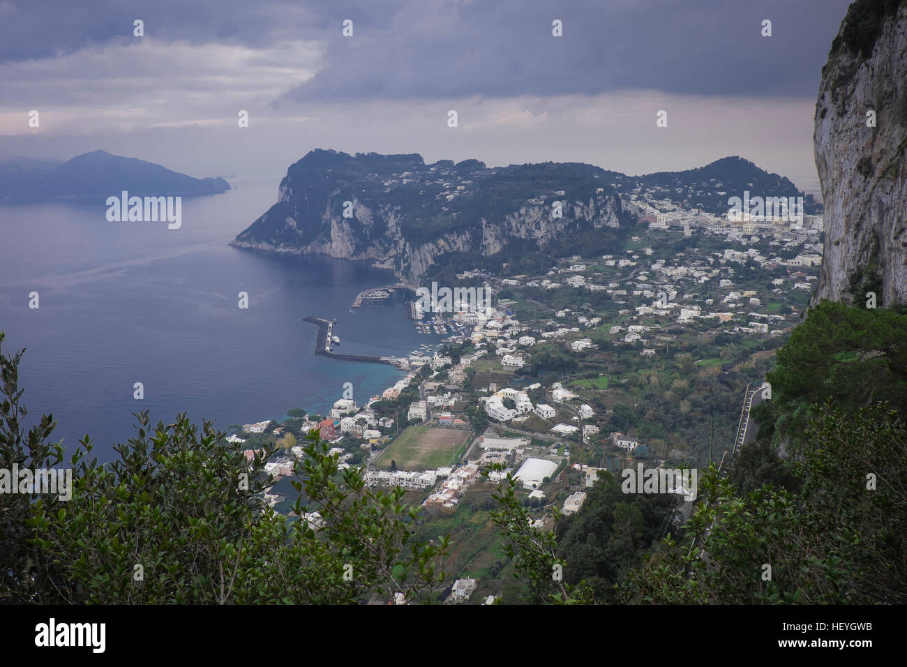 village of anacapri in island of capri,italy Stock Photo - Alamy