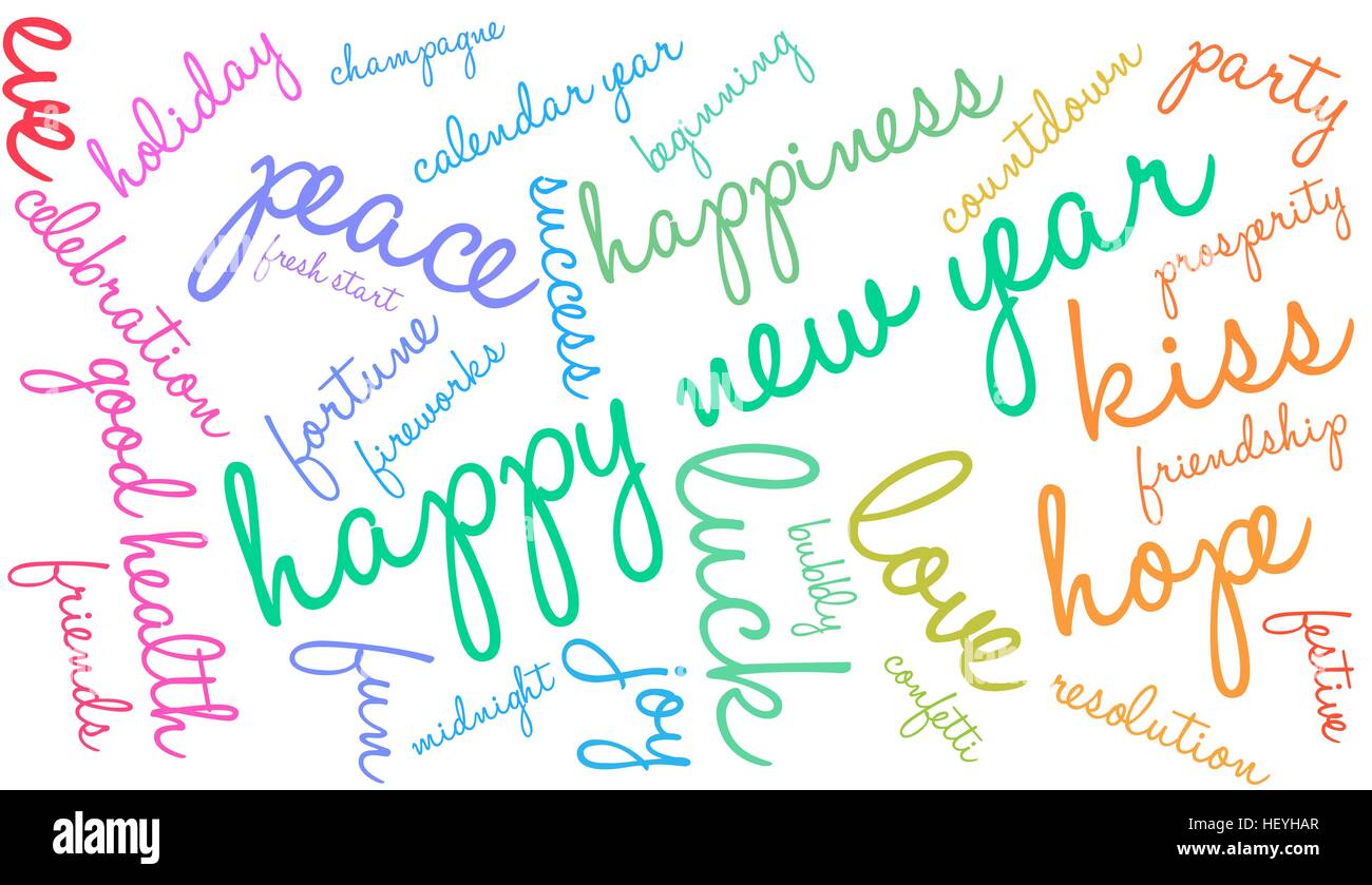 Happy word cloud on a white background Stock Vector Image & Art - Alamy