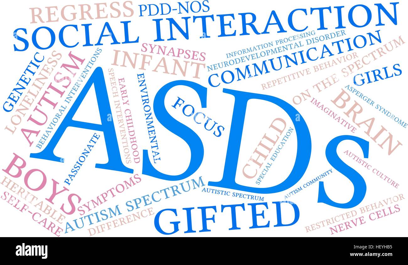 ASDs Word Cloud on a white background Stock Vector Image & Art - Alamy