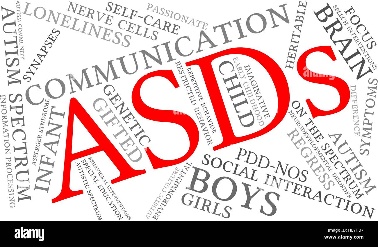 ASDs Word Cloud on a white background Stock Vector Image & Art - Alamy