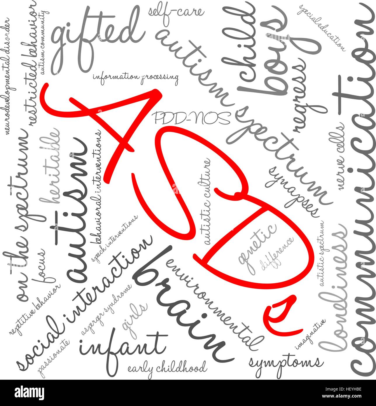 ASDs Word Cloud on a white background Stock Vector Image & Art - Alamy