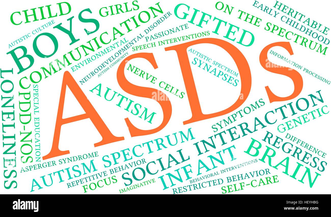 ASDs Word Cloud on a white background Stock Vector Image & Art - Alamy