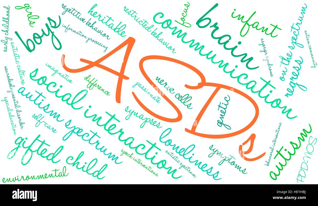 ASDs Word Cloud on a white background Stock Vector Image & Art - Alamy