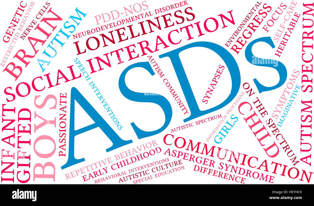 ASDs Word Cloud on a white background Stock Vector Image & Art - Alamy