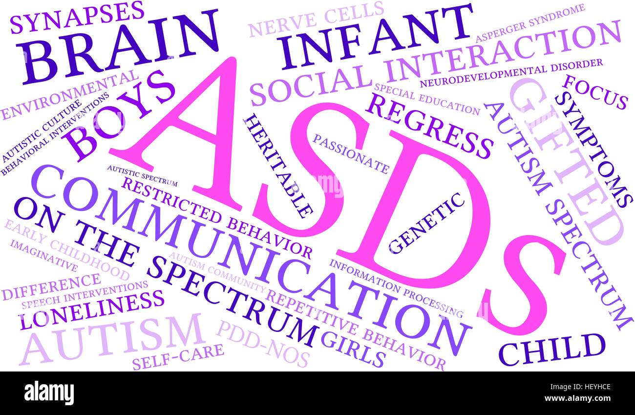 ASDs Word Cloud on a white background Stock Vector Image & Art - Alamy
