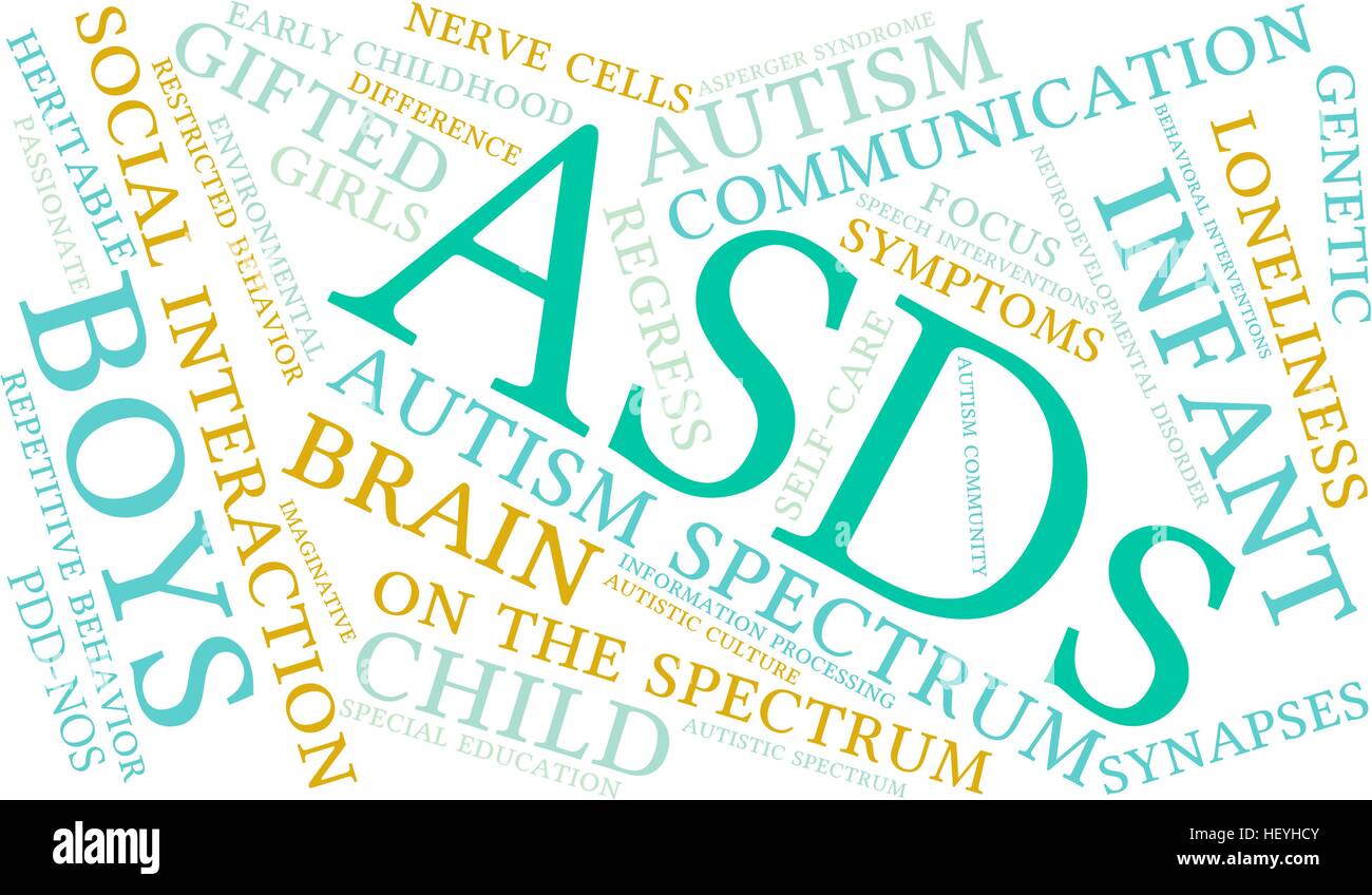 ASDs Word Cloud on a white background Stock Vector Image & Art - Alamy