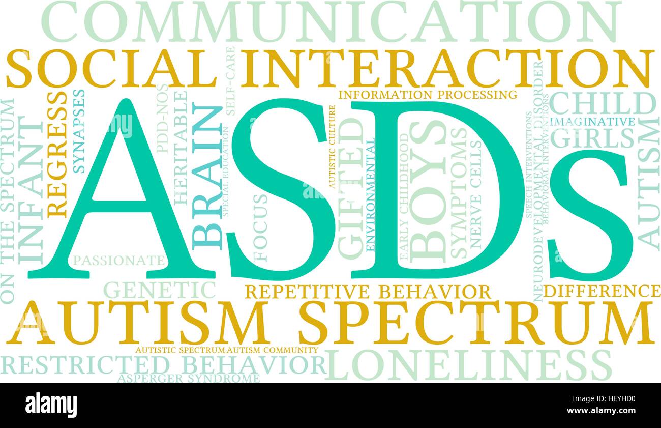 ASDs Word Cloud on a white background Stock Vector Image & Art - Alamy
