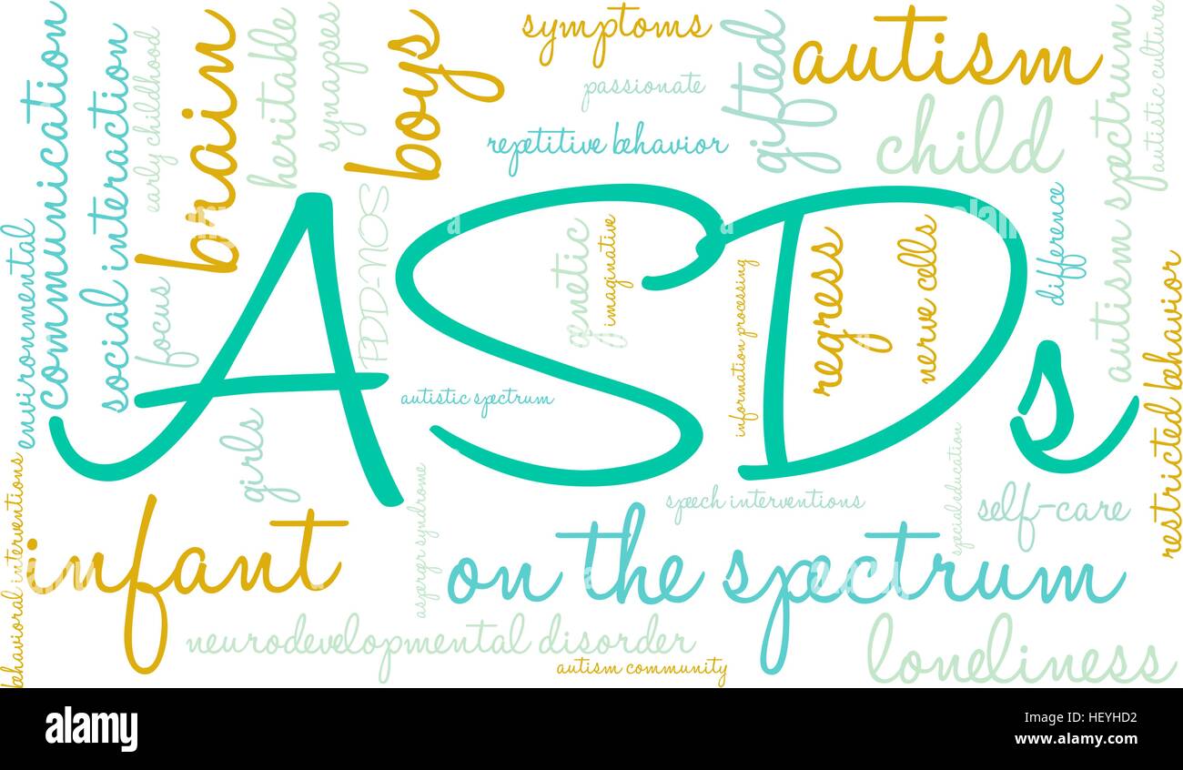ASDs Word Cloud on a white background Stock Vector Image & Art - Alamy