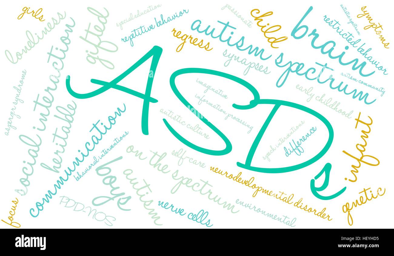 ASDs Word Cloud on a white background Stock Vector Image & Art - Alamy