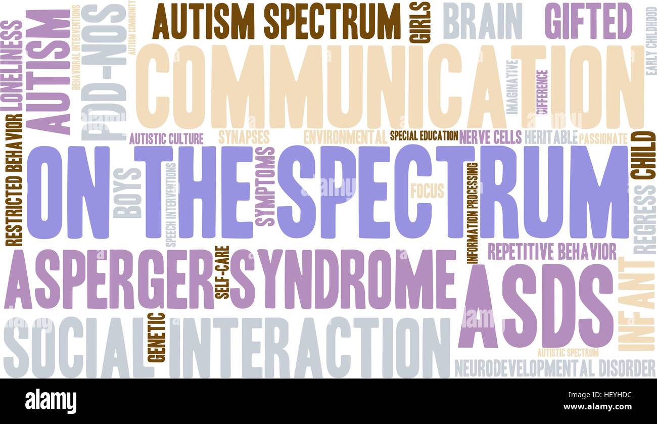 On The Spectrum word cloud on a white background Stock Vector Image ...