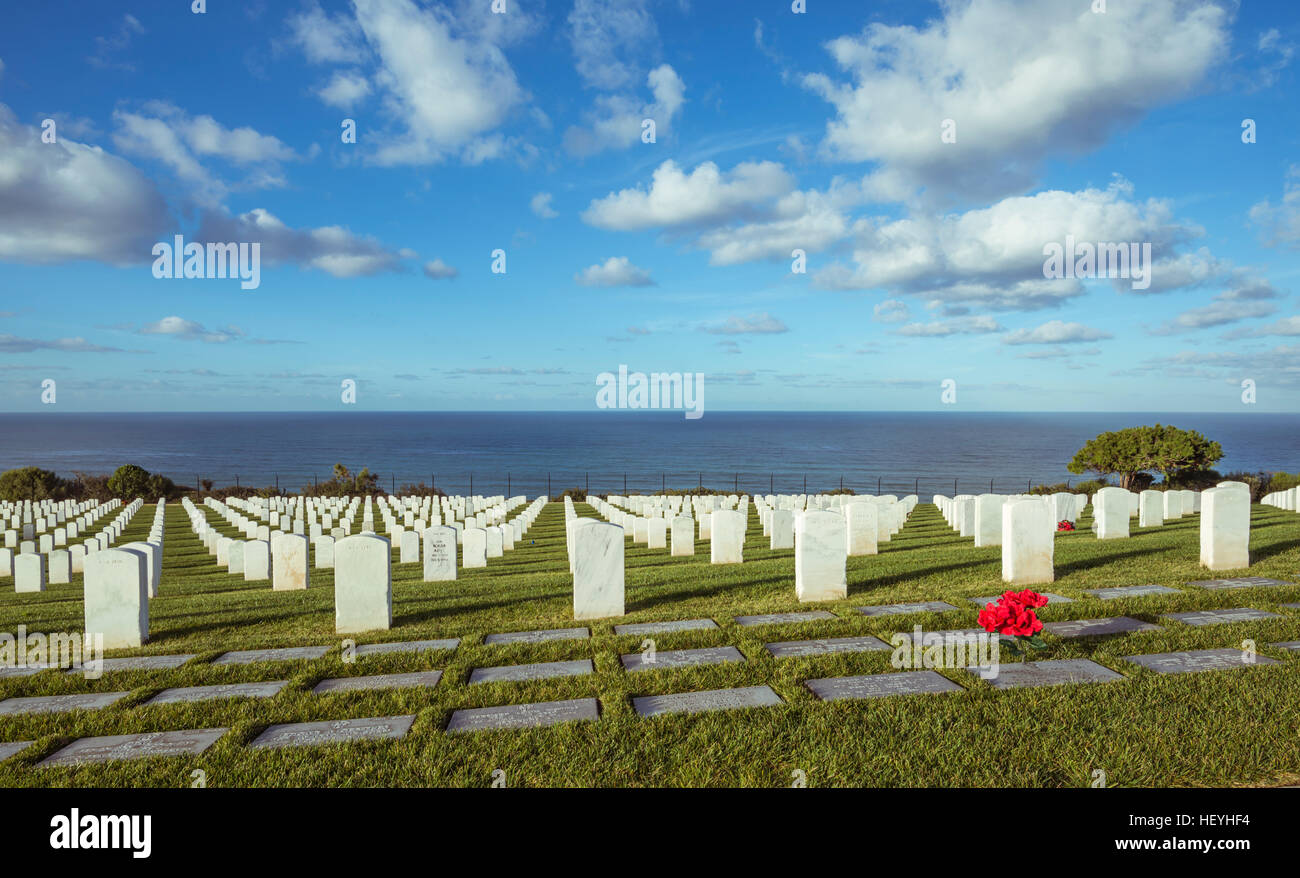 Fort Rosecrans National Cemetery, San Diego, California, USA Stock ...