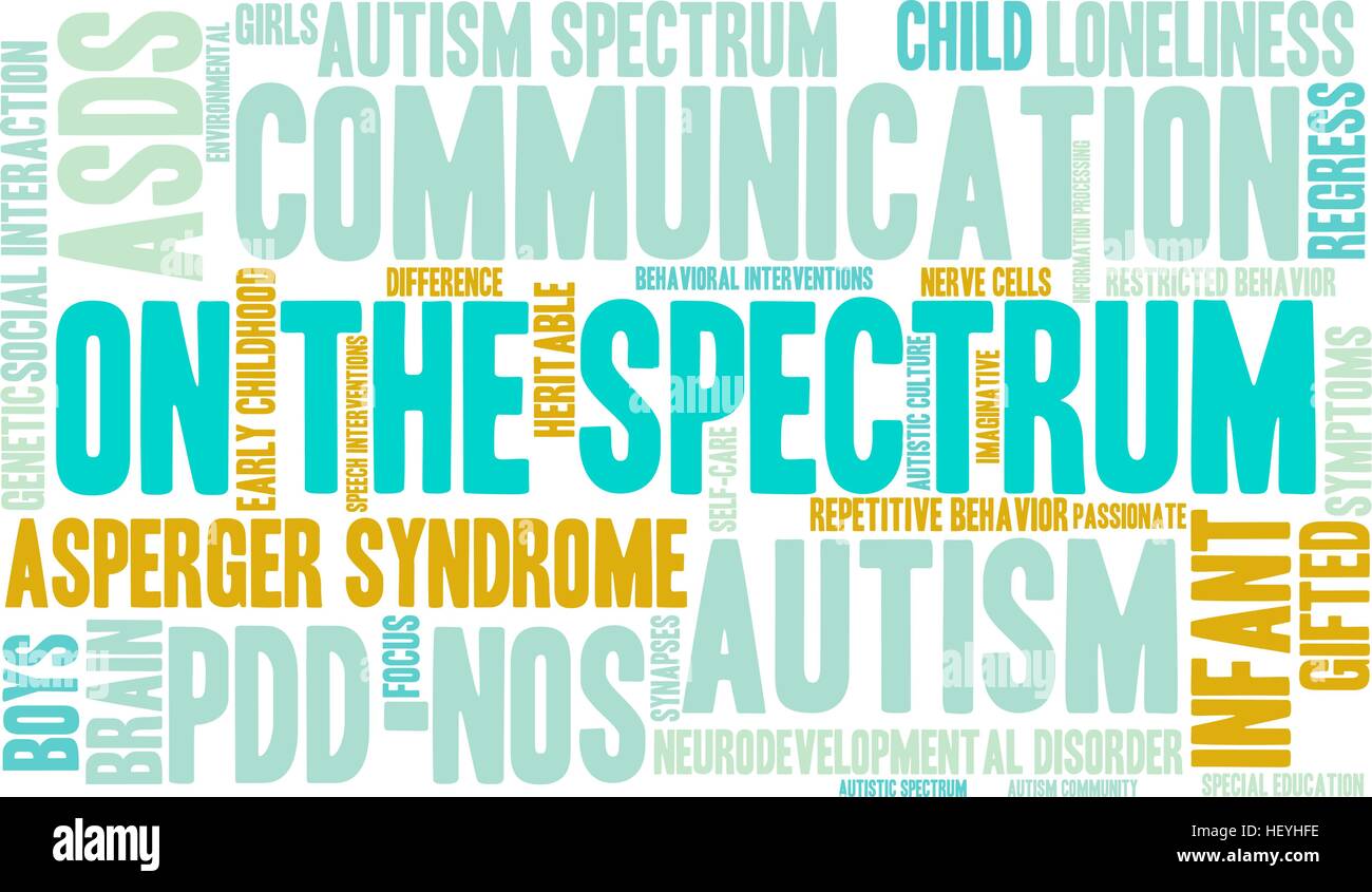 On The Spectrum word cloud on a white background Stock Vector Image ...