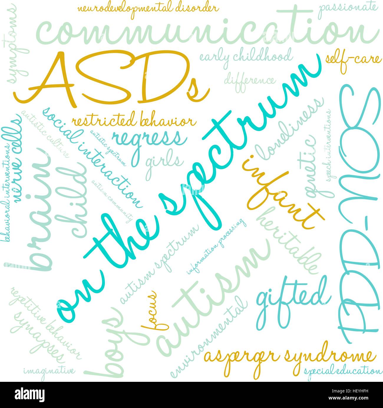 On The Spectrum word cloud on a white background Stock Vector Image ...