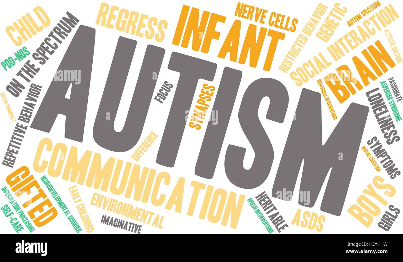 Autism word cloud on a white background Stock Vector Image & Art - Alamy
