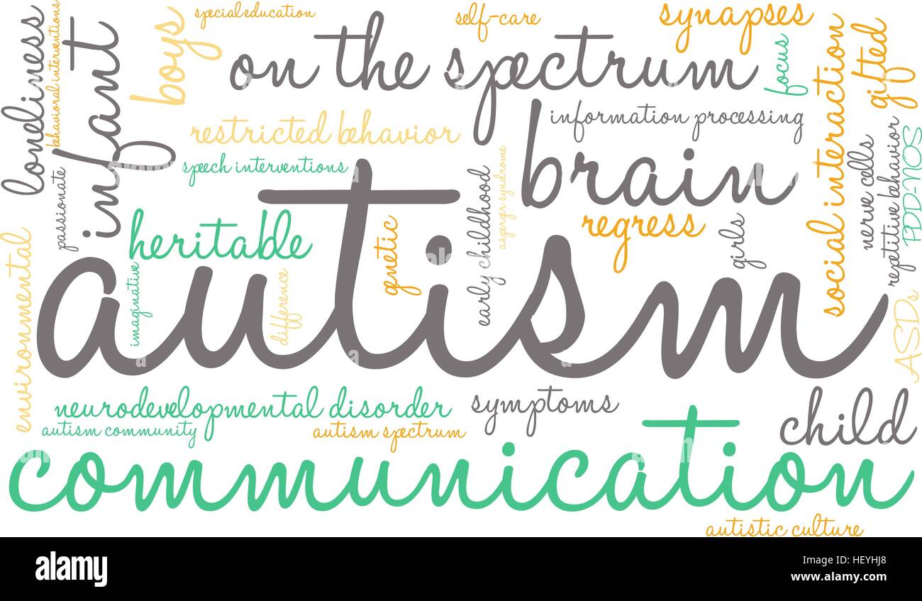 Autism word cloud on a white background Stock Vector Image & Art - Alamy
